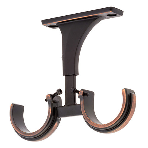 Kirsch 1 3/8" Designer Metals Double Ceiling Bracket – DRD